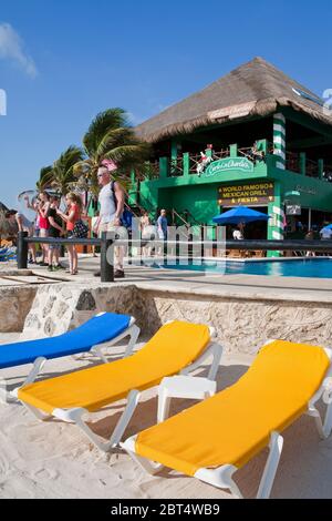 Swimming pool in Costa Maya port, Quintana Roo, Mexico, North America ...