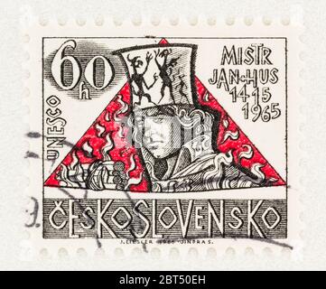 The execution of Jan Hus, condemned to be burned as a heretic by the ...