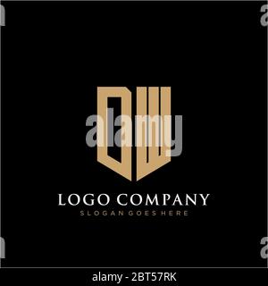 Initial DW Letter Logo With Creative Modern Business Typography Vector Template. Creative ...
