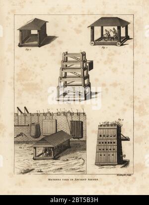 SIEGE TOWER & BATTERING RAM IN ACTION ASSYRIAN ARMY DESTROYING THE ...