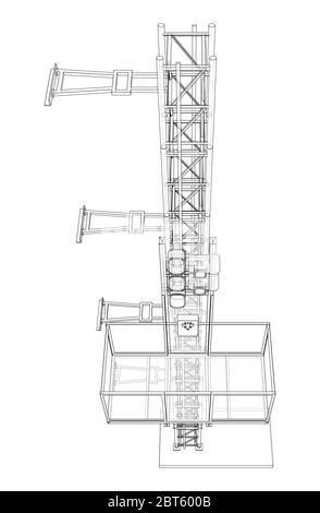 Mast lifts outline. Vector Stock Vector Image & Art - Alamy