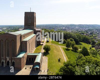 An aerial view of Guildford Cathedral, Surrey, England Stock Photo - Alamy