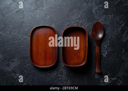 Empty asian bento food box Stock Photo - Alamy