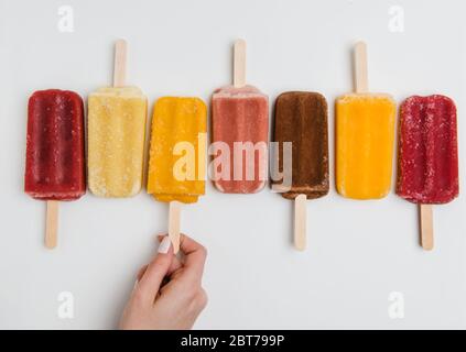 Assorted colorful popsicles Stock Photo - Alamy