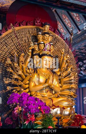 Statue of Buddha at the Eight Great Temples Buddhist complex in Badachu ...