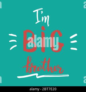 Big brother, Calligraphic Lettering sign, child nursery printable ...