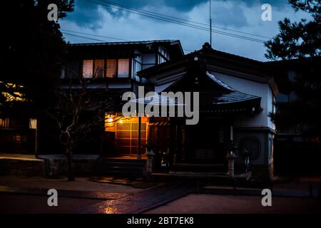 Takayama, Japan - April 8, 2019: Higashiyama walking course in historic ...