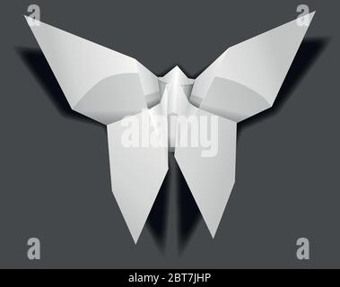 origami butterfly paper fold tinker fly light Stock Vector Image & Art ...
