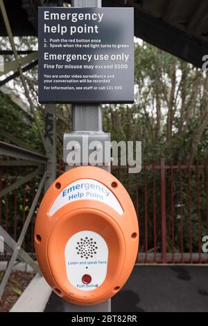 Train Emergency Help Point Stock Photo - Alamy