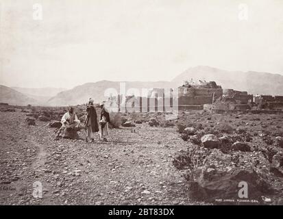 Old vintage photo of khyber pass, pakistan, india, asia Stock Photo - Alamy
