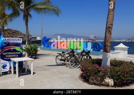 Sign, Manzanillo City, Colima State, Mexico Stock Photo - Alamy