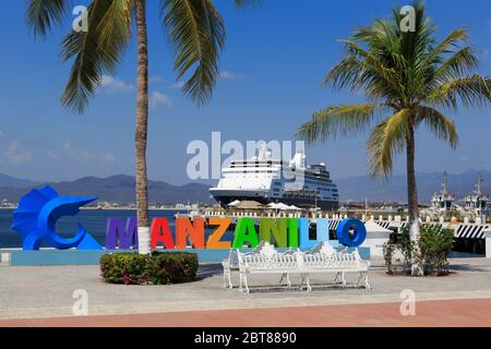 Sign, Manzanillo City, Colima State, Mexico Stock Photo - Alamy