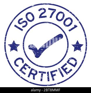 iso 27001 round stamp isolated on transparent background. iso 27001 ...