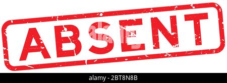 Absent sign or stamp on white background, vector illustration Stock ...