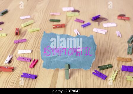 Word writing text Asymptomatic. Business photo showcasing a condition ...