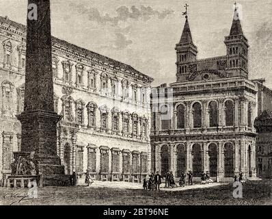 geography / travel, Italy, Rome, Lateran palace, 326 - 1306 residences ...
