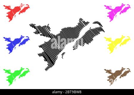Biysk City (Russian Federation, Russia, Altai Krai) map vector ...