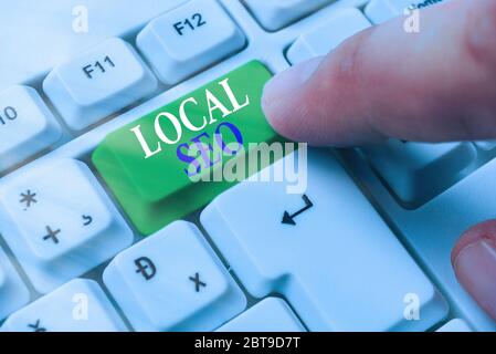 Word writing text Local Seo. Business photo showcasing helps businesses ...