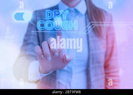 Word writing text Dry Cough. Business photo showcasing cough that are ...