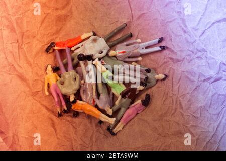 Crowd of miniature people. C A lot of people Stock Photo - Alamy