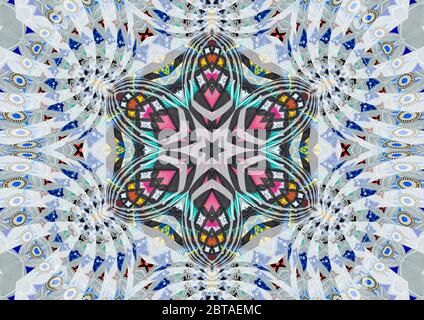 Mandalas inspired by the Cathedral Window Quilt by Viola Canady held by ...