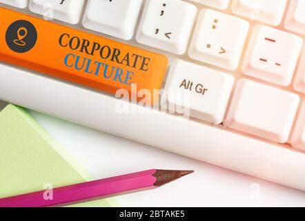 Handwriting text writing Corporate Culture. Conceptual photo pervasive ...