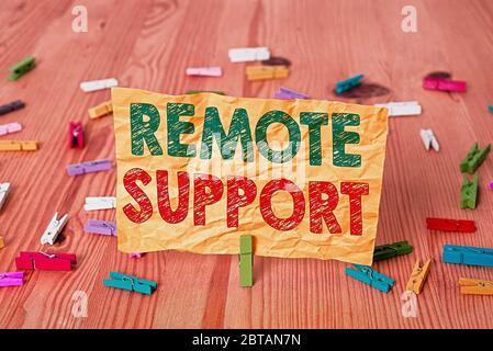 Conceptual hand writing showing Remote Support. Concept meaning type of ...