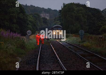 Network Rail maintenance gang on a railway line Stock Photo - Alamy
