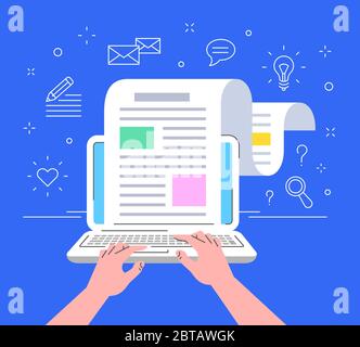 Blogging, Blogger. Freelance Stock Vector Image & Art - Alamy