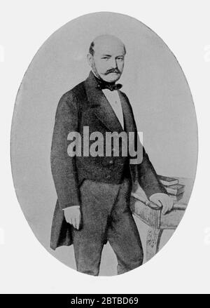 Portrait of Ignaz Philipp Semmelweis (1818-1865). Museum: PRIVATE ...