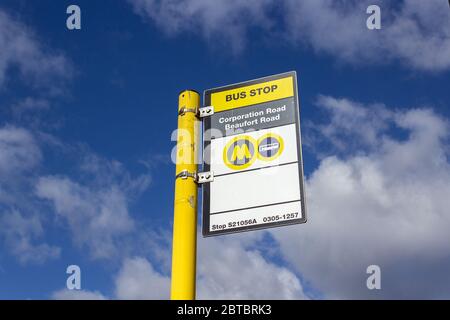 Arriva passenger bus stop sign, Xerri Sliema Malta Europe, stopping at ...