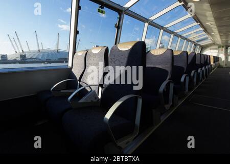 On board Thames Clippers Stock Photo - Alamy