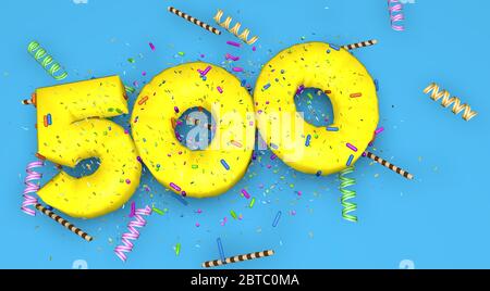 Number 500 for promotion, birthday or anniversary on an explosion of ...