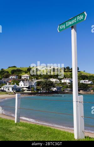 Devonport, Auckland, New Zealand, with Duders Wharf, Devonport ...