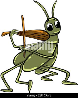 Grasshopper with a Violin Stock Vector Image & Art - Alamy