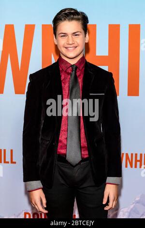 Actor Ammon Jacob Ford attends the premiere of "Downhill" at the SVA ...