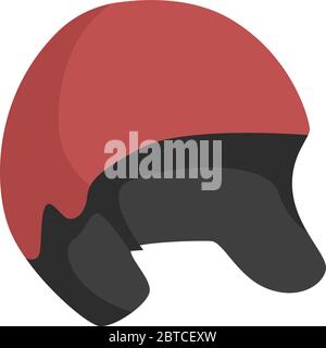 Red bicycle helmet isolated on white background. Vector illustration ...