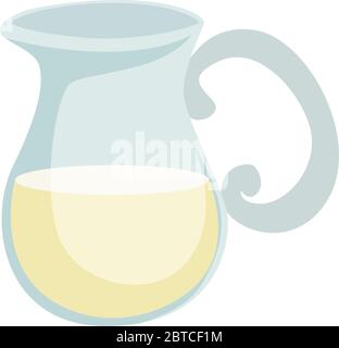 Fresh milk in jug, organic and natural ingredient Stock Vector Image ...
