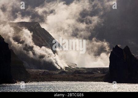 White Island (Whakaari) active marine volcano in the Bay of Plenty ...