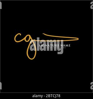 CG Initial Letter Luxury Logo template in vector for Restaurant ...