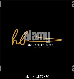 Letter HB Signature Logo Template Vector Stock Vector Image & Art - Alamy