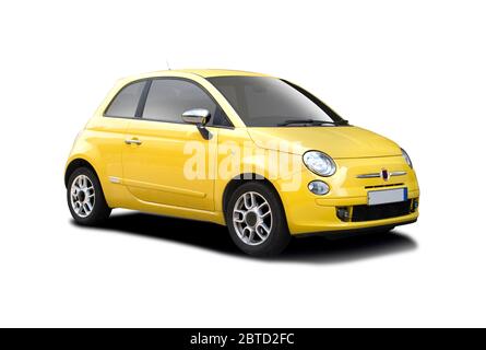 Small Italian sport hatchback car isolated on white Stock Photo - Alamy