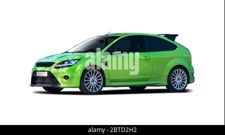 Ford Focus RS side view isolated on white Stock Photo - Alamy