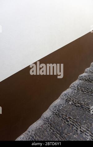 Closeup low angle shot of a cobblestone stairs Stock Photo - Alamy