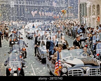 New York City welcomes the Apollo 11 crew in a ticker tape parade down ...