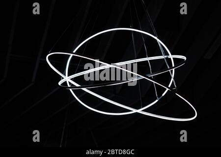 The decoration electricity design geometric chandelier Stock Photo - Alamy