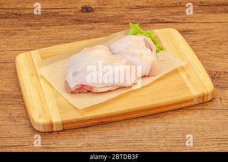 Raw chicken hip ready for cooking Stock Photo - Alamy