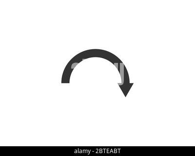 Rotation direction line icon, concept sign, outline vector illustration ...