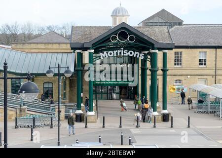 Morrisons Supermarket in Sheffield, Hillsborough Barracks Stock Photo ...