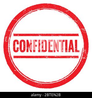 CONFIDENTIAL red grungy round stamp sign Stock Photo - Alamy
